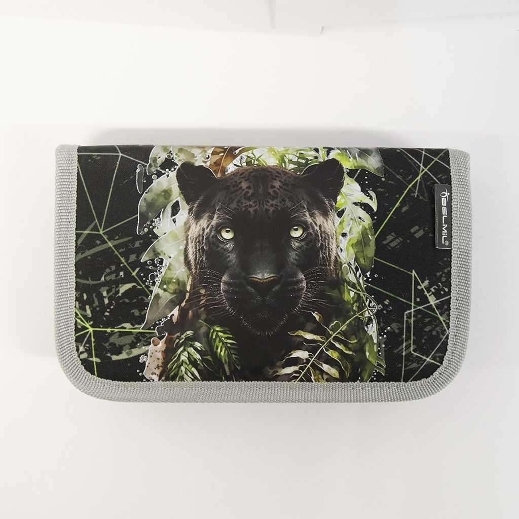 Damaged pencil case Belmil full black panther 335-72/232