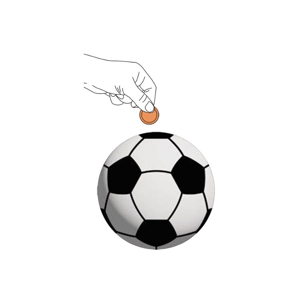 Piggy bank iTotal in the shape of a soccer ball Football SPORT XL2497V